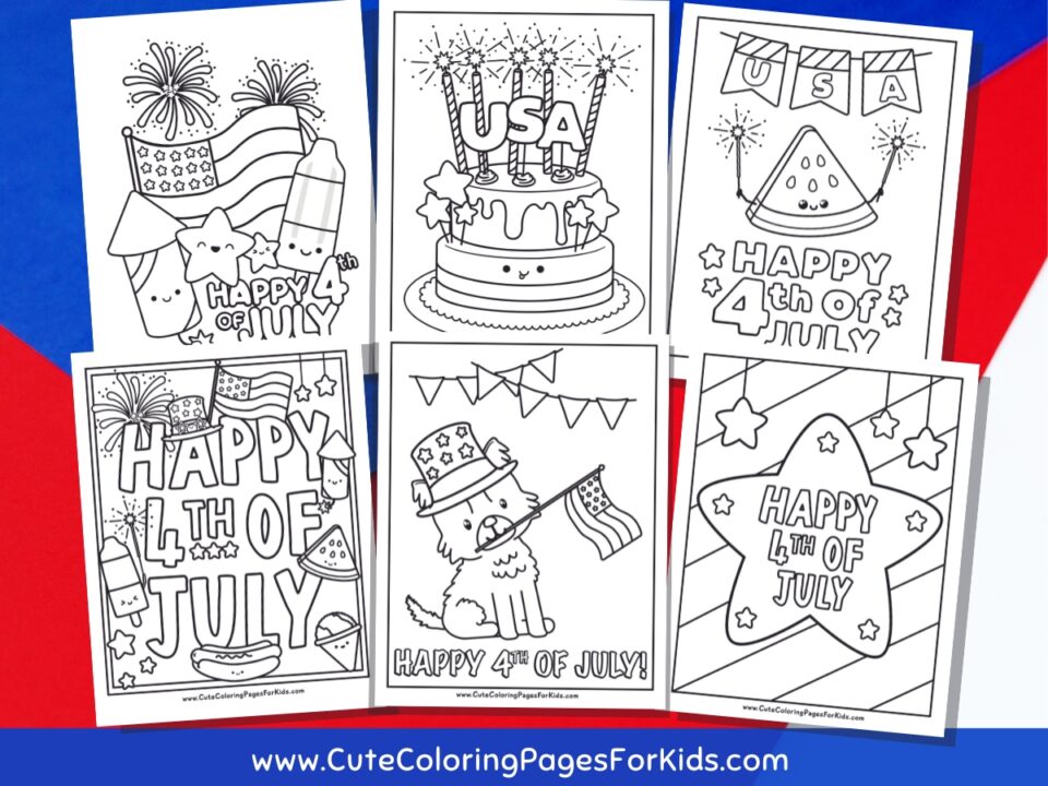 4th of July Coloring Pages: 8 Adorable Free Printable PDFs - Cute ...
