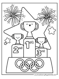 Summer Olympics Coloring Pages: 6 Free Printable PDFs - Cute Coloring ...