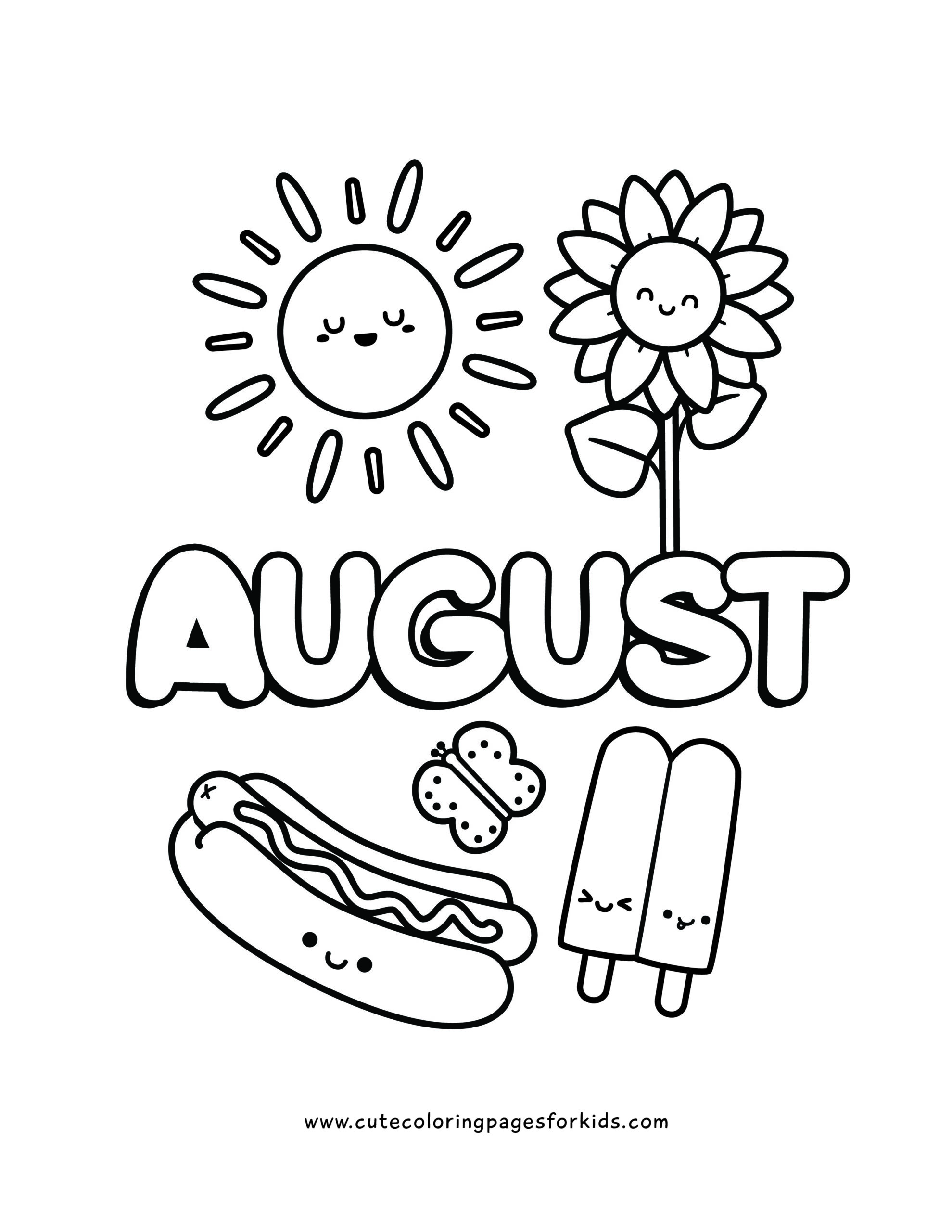August Coloring Pages (Free Printables) - Cute Coloring Pages For Kids