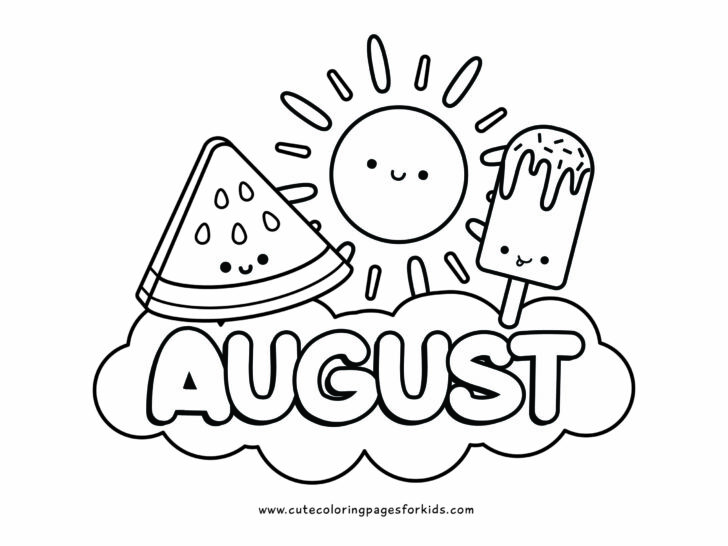 August Coloring Pages (Free Printables) - Cute Coloring Pages For Kids