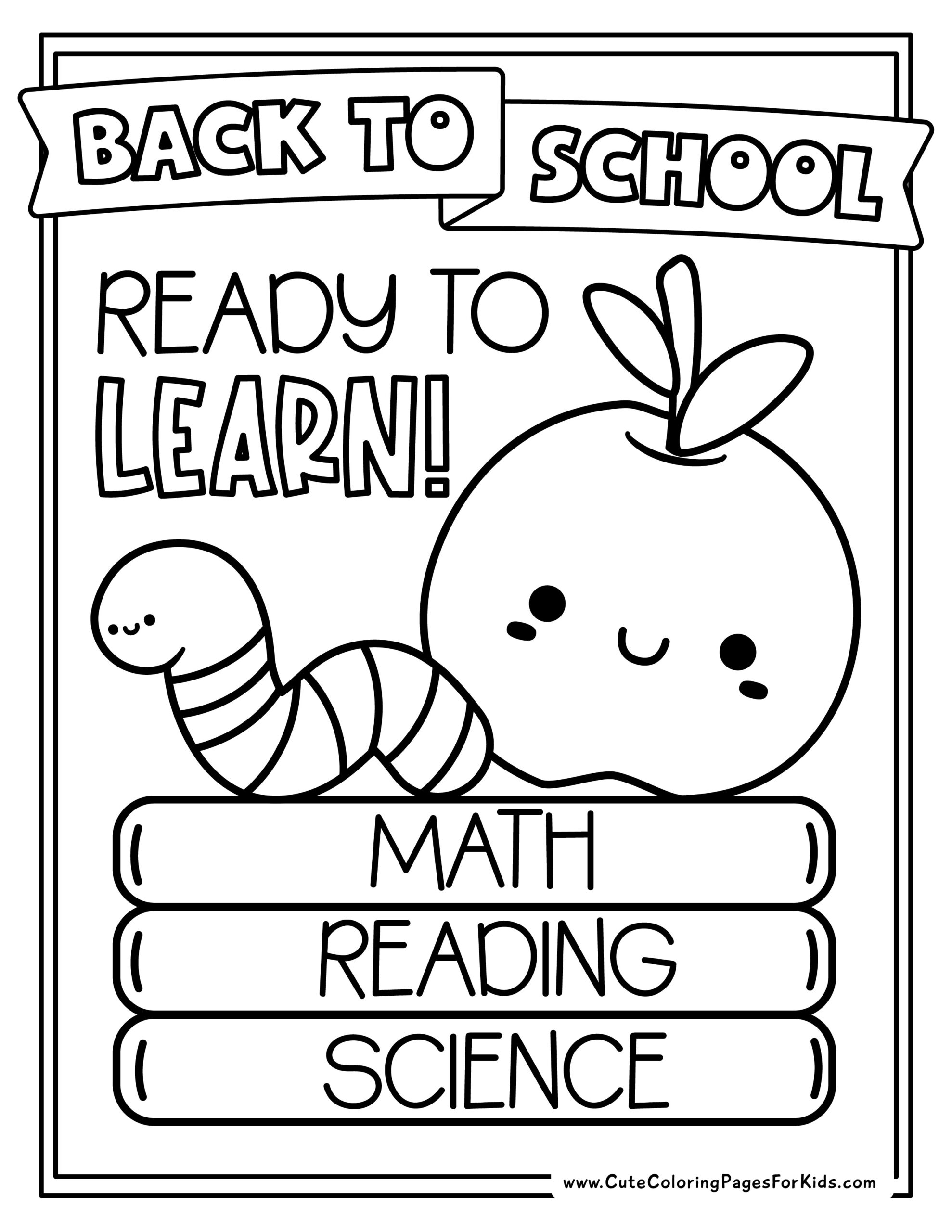 25 Back to School Coloring Pages (Free Printables) - Cute Coloring ...