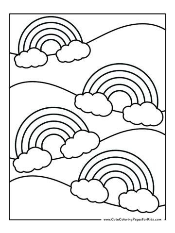 17 Rainbow Coloring Pages (Free Printable PDFs) - Cute Coloring Pages ...