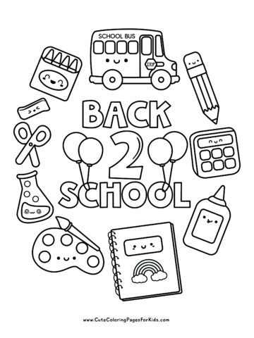 25 Back to School Coloring Pages (Free Printables) - Cute Coloring ...