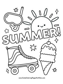 Summer Coloring Pages (10 Free Printable PDF Downloads) - Cute Coloring ...