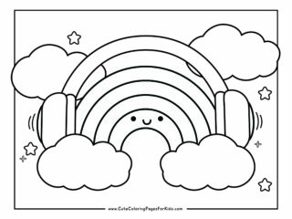 17 rainbow coloring pages (free printable PDF) - Coloring Feel