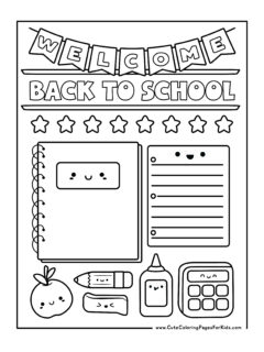 25 Back to School Coloring Pages (Free Printables) - Cute Coloring ...