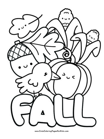 16 Fall Coloring Pages (Free Printable PDF Downloads) - Cute Coloring ...