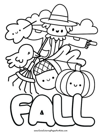 16 Fall Coloring Pages (Free Printable PDF Downloads) - Cute Coloring ...