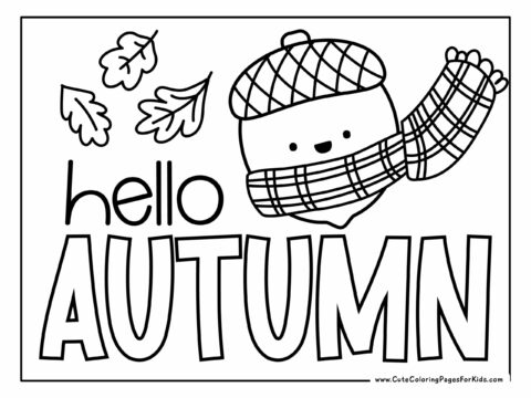 16 Fall Coloring Pages (Free Printable PDF Downloads) - Cute Coloring ...