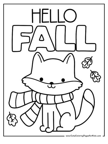 16 Fall Coloring Pages (Free Printable PDF Downloads) - Cute Coloring ...