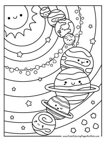 7 Space Coloring Pages (Free Printable PDFs) - Cute Coloring Pages For Kids