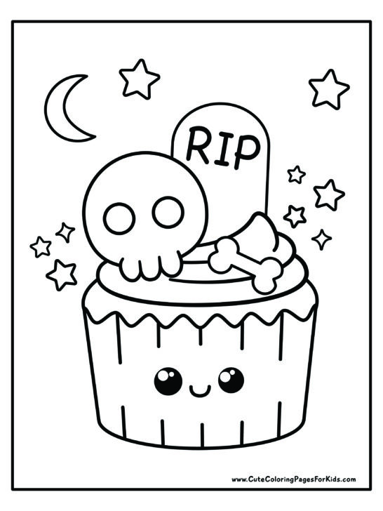 18 Cute Halloween Coloring Pages (Free Printable PDFs) - Cute Coloring ...