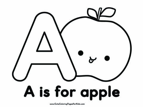 Apple Coloring Pages (Free Printables) - Cute Coloring Pages For Kids