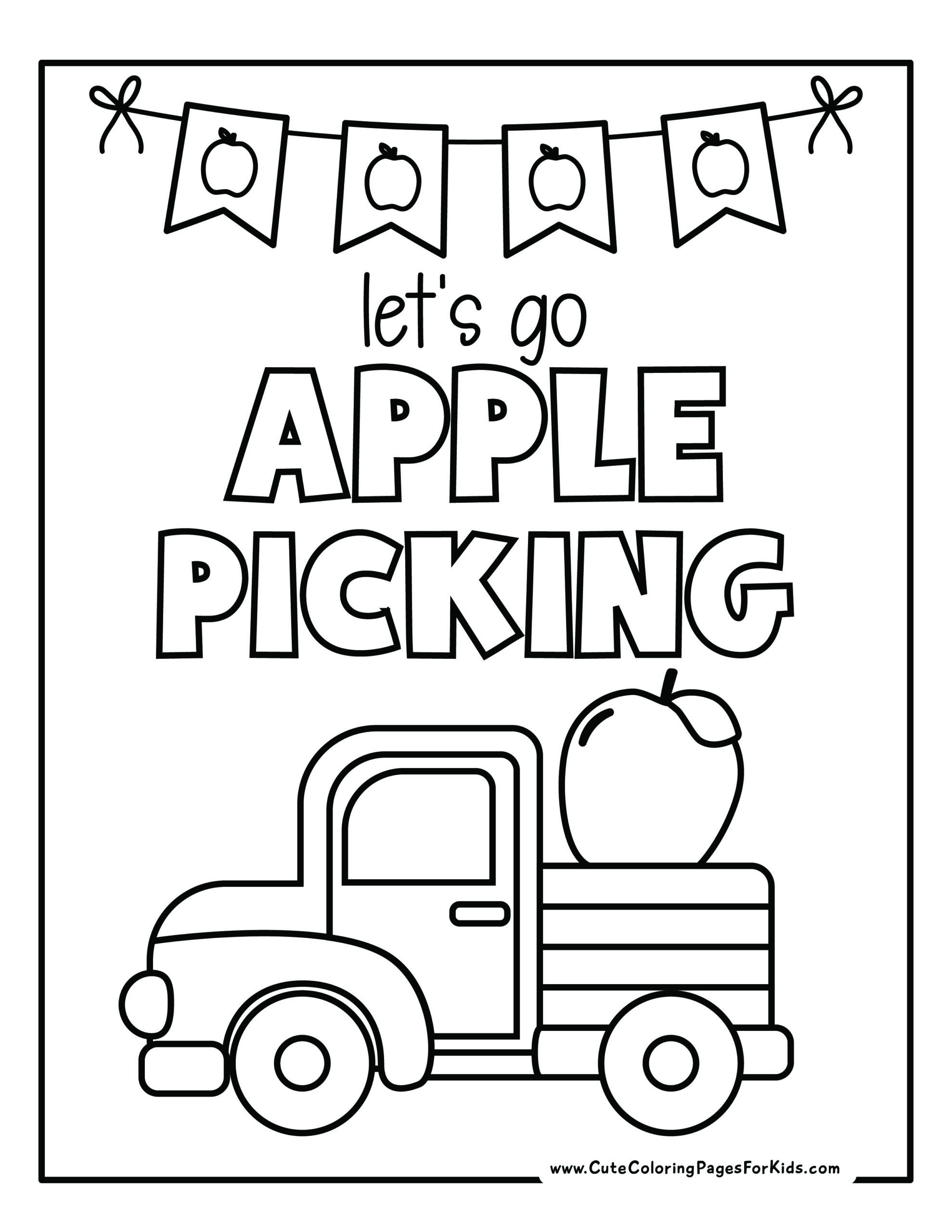 Apple Coloring Pages (Free Printables) - Cute Coloring Pages For Kids