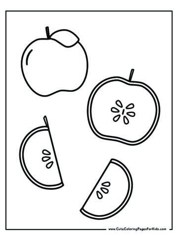 Apple Coloring Pages (Free Printables) - Cute Coloring Pages For Kids