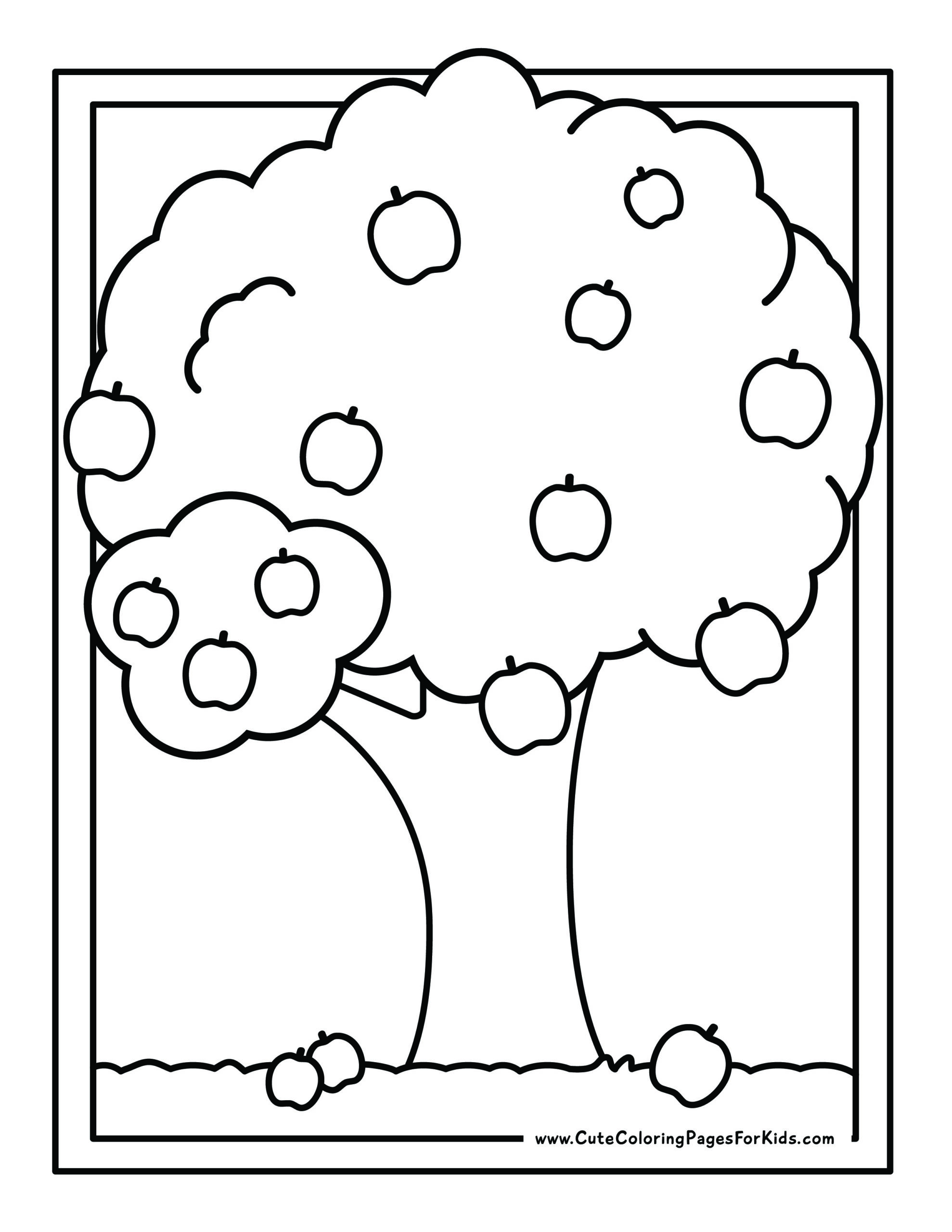 Apple Coloring Pages (Free Printables) - Cute Coloring Pages For Kids