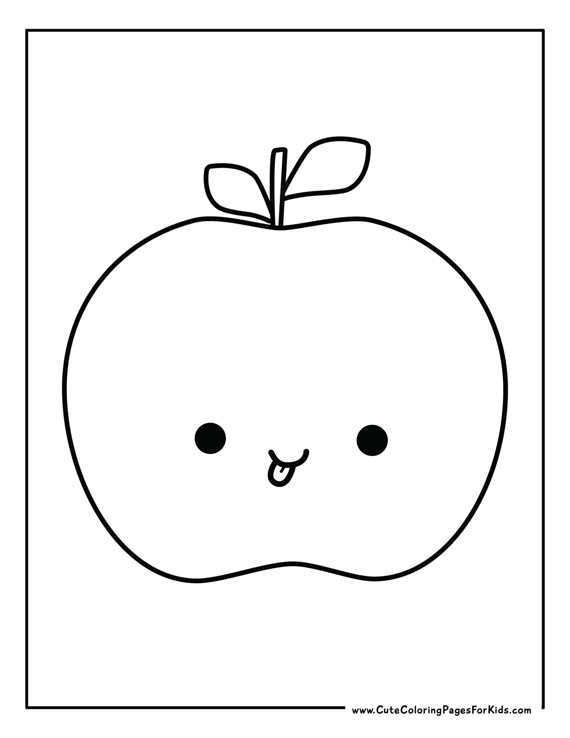 Apple Coloring Pages (Free Printables) - Cute Coloring Pages For Kids