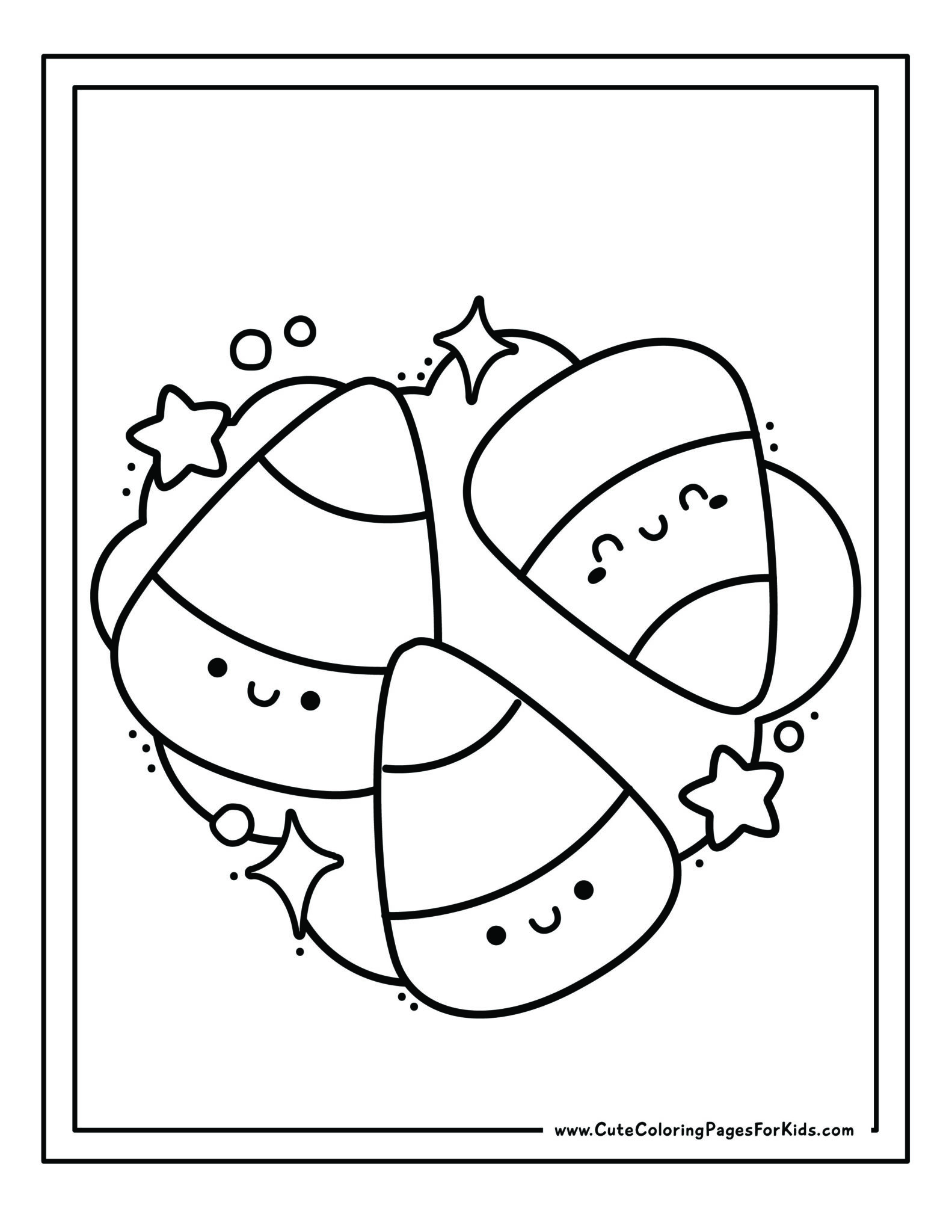 Halloween Candy and Treats Coloring Pages (Free Printable) - Cute ...
