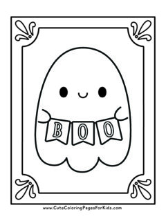 7 Cute Ghost Coloring Pages (Free Printable PDFs) - Cute Coloring Pages ...