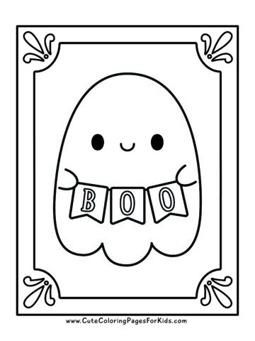 7 Cute Ghost Coloring Pages (Free Printable PDFs) - Cute Coloring Pages ...