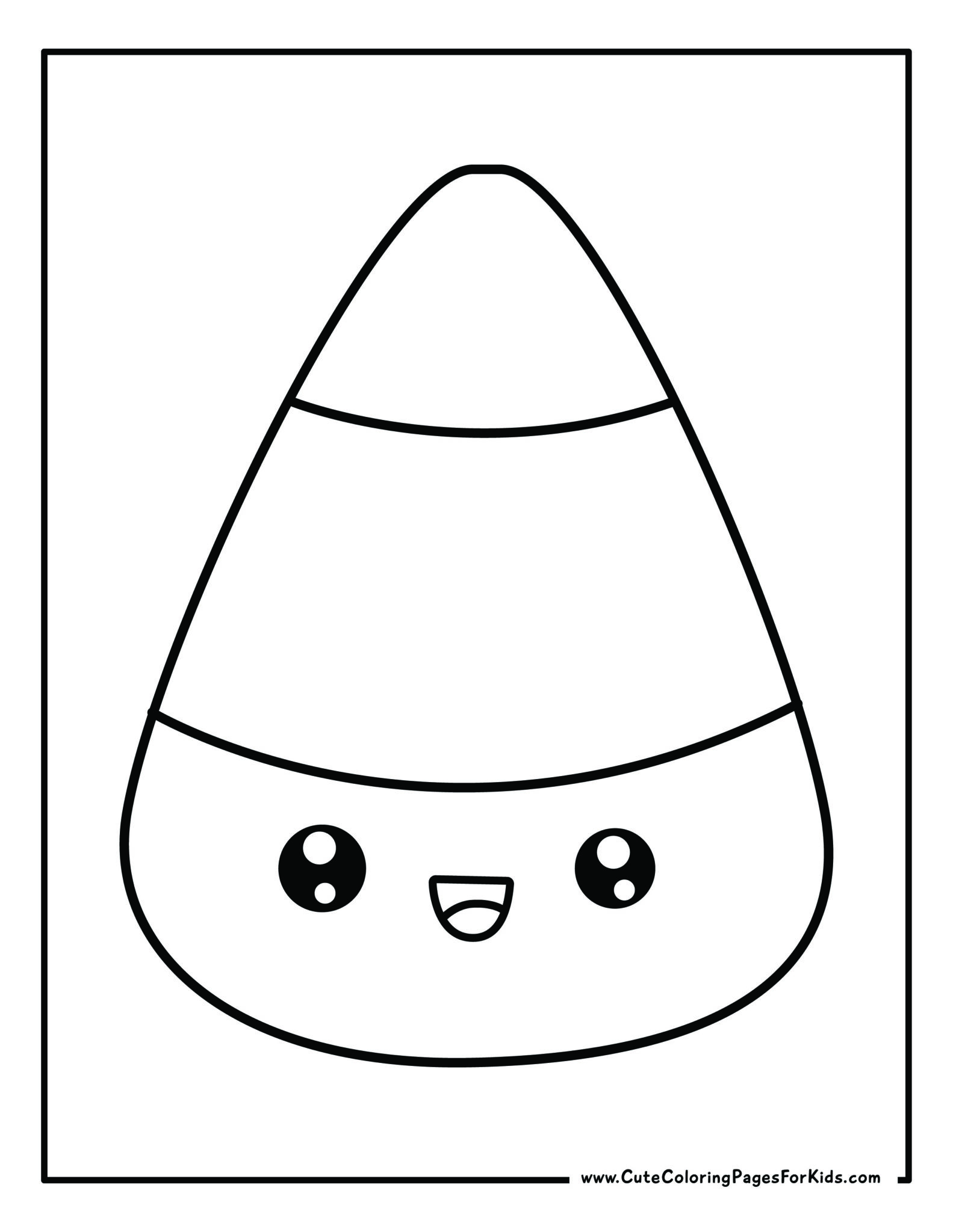 Halloween Candy and Treats Coloring Pages (Free Printable) - Cute ...
