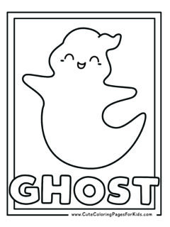 7 Cute Ghost Coloring Pages (Free Printable PDFs) - Cute Coloring Pages ...