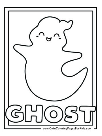 7 Cute Ghost Coloring Pages (Free Printable PDFs) - Cute Coloring Pages ...