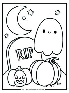 7 Cute Ghost Coloring Pages (Free Printable PDFs) - Cute Coloring Pages ...