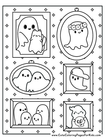 7 Cute Ghost Coloring Pages (Free Printable PDFs) - Cute Coloring Pages ...
