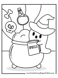 7 Cute Ghost Coloring Pages (Free Printable PDFs) - Cute Coloring Pages ...