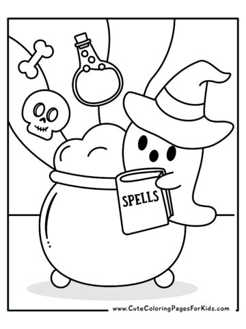7 Cute Ghost Coloring Pages (Free Printable PDFs) - Cute Coloring Pages ...