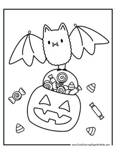 18 Cute Halloween Coloring Pages (Free Printable PDFs) - Cute Coloring ...