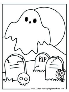 7 Cute Ghost Coloring Pages (Free Printable PDFs) - Cute Coloring Pages ...