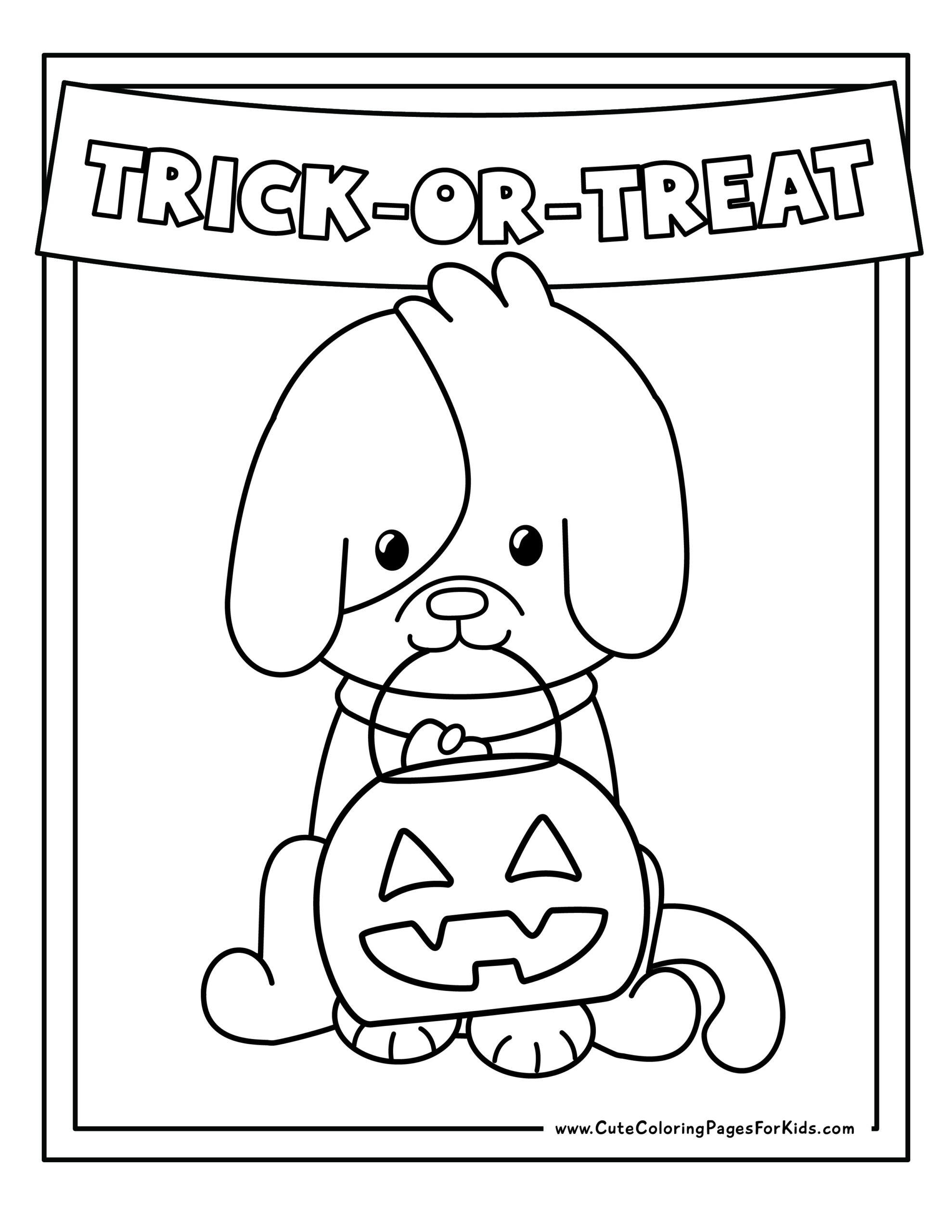 18 Cute Halloween Coloring Pages (Free Printable PDFs) - Cute Coloring ...