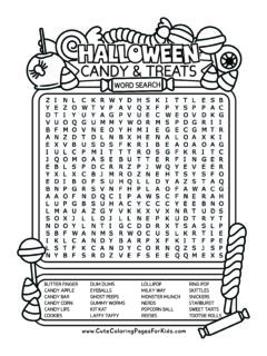 Halloween Word Search Printables - Cute Coloring Pages For Kids