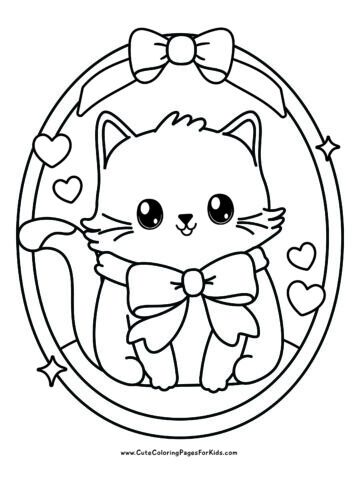 Kitty Cat Coloring Pages: 10 Free Printable PDFs - Cute Coloring Pages ...