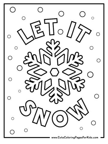 Winter Coloring Pages (Free Printable PDF Downloads) - Cute Coloring ...