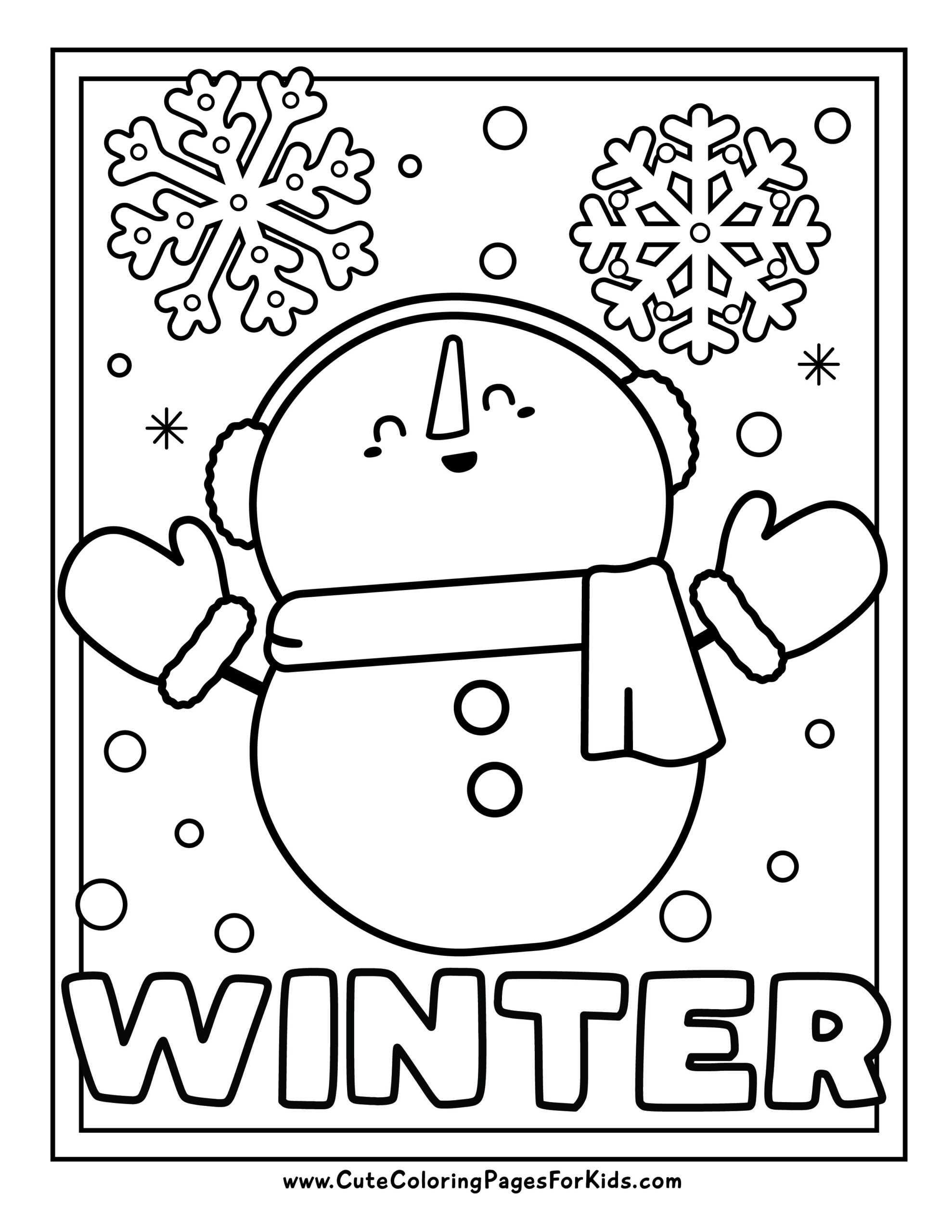Winter Coloring Pages (Free Printable PDF Downloads) - Cute Coloring ...