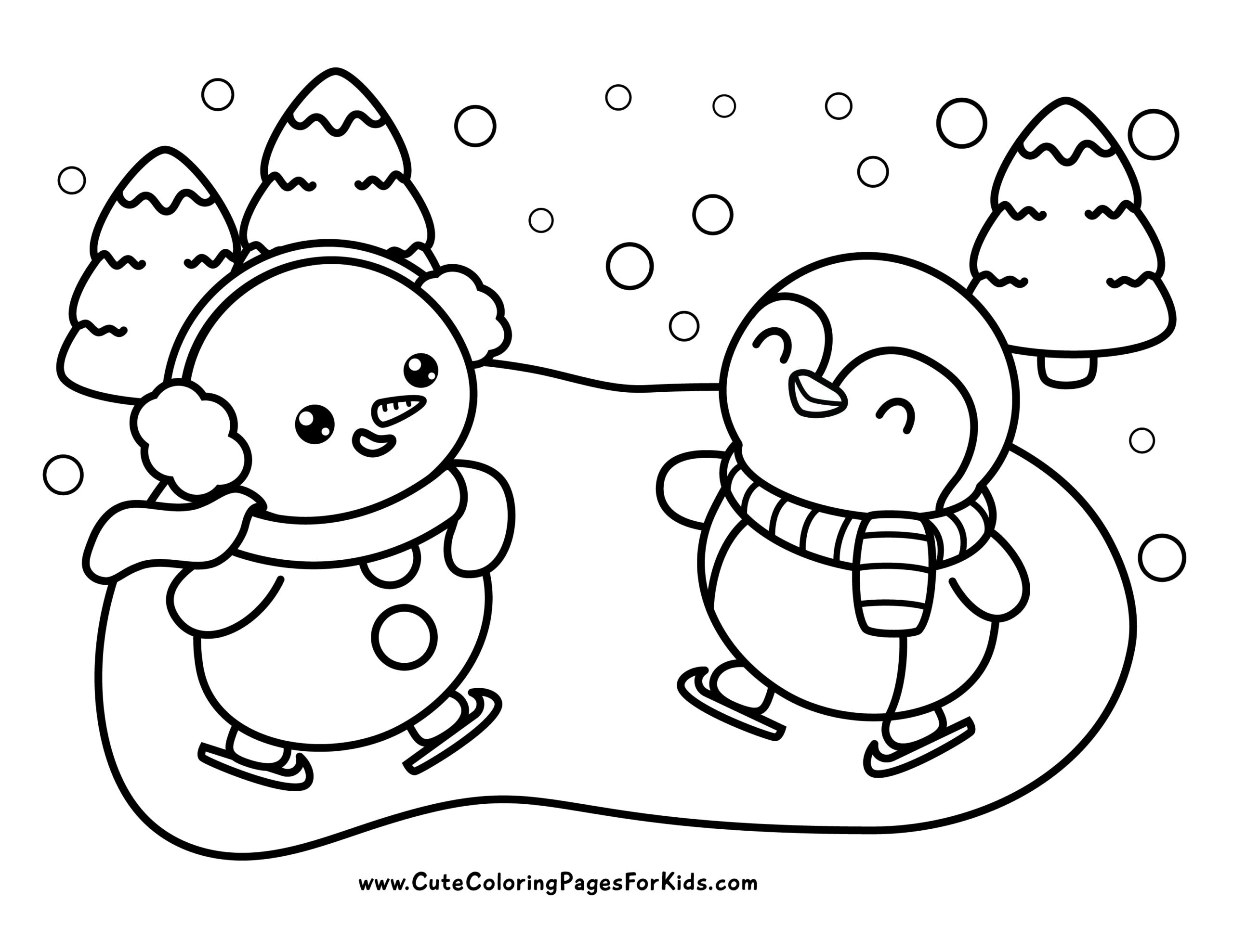 Winter Coloring Pages (Free Printable PDF Downloads) - Cute Coloring ...