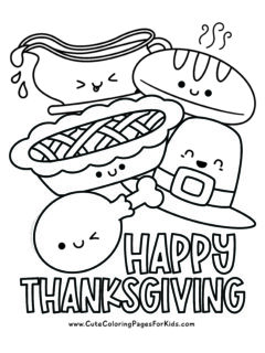 10 Thanksgiving Coloring Pages (Free Printable PDFs) - Cute Coloring ...
