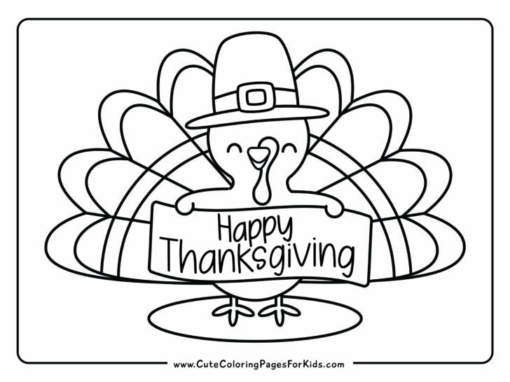 10 Thanksgiving Coloring Pages (Free Printable PDFs) - Cute Coloring ...