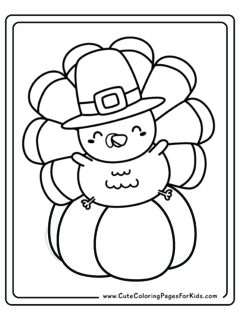 10 Thanksgiving Coloring Pages (Free Printable PDFs) - Cute Coloring ...