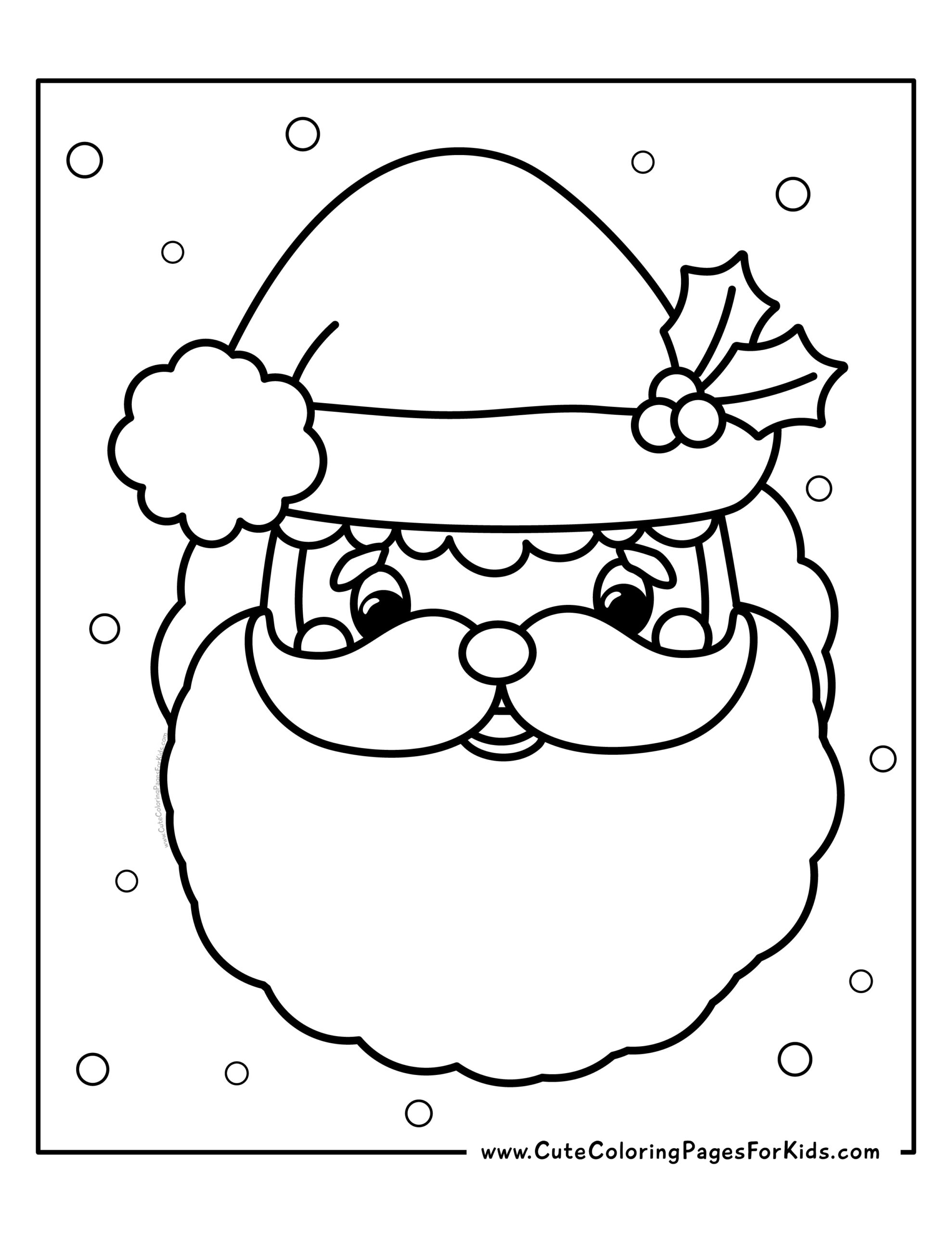 Santa Coloring Pages (Free Printable PDFs) - Cute Coloring Pages For Kids