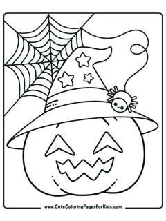 18 Cute Halloween Coloring Pages (Free Printable PDFs) - Cute Coloring ...