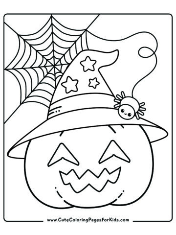 18 Cute Halloween Coloring Pages (Free Printable PDFs) - Cute Coloring ...