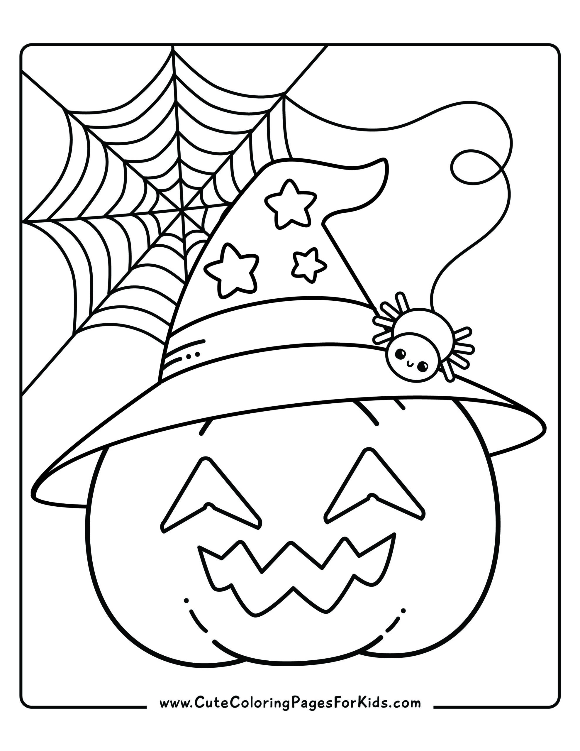 18 Cute Halloween Coloring Pages (Free Printable PDFs) - Cute Coloring ...