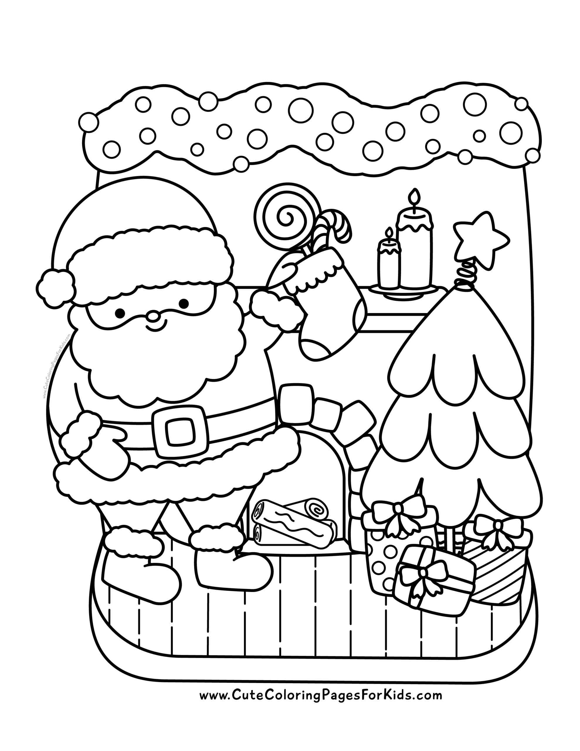 Santa Coloring Pages (Free Printable PDFs) - Cute Coloring Pages For Kids