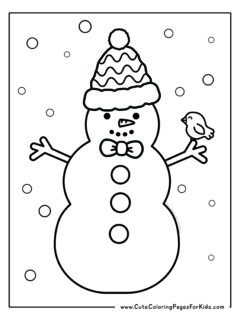 Snowman Coloring Pages (Free Printable PDFs) - Cute Coloring Pages For Kids