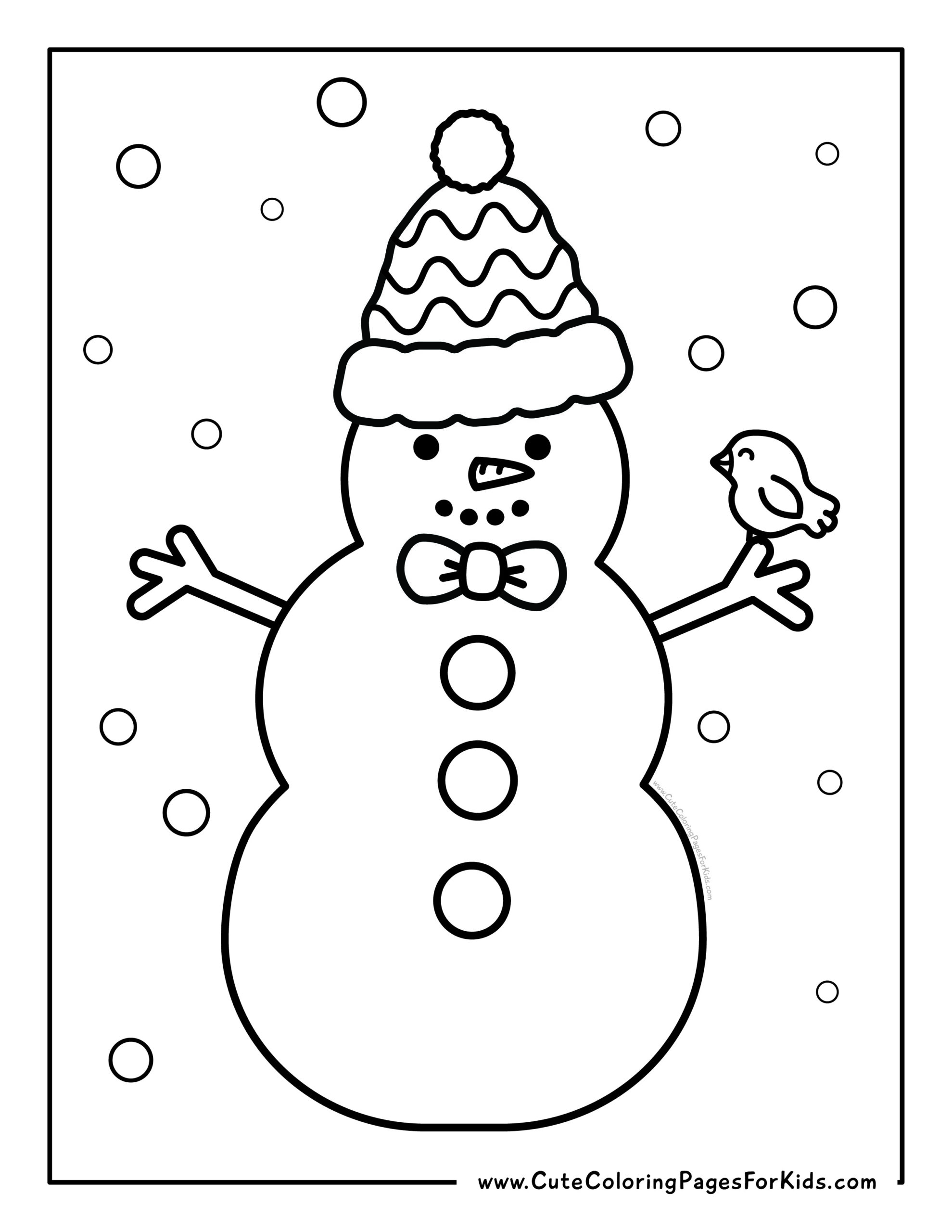 Snowman Coloring Pages (Free Printable PDFs) - Cute Coloring Pages For Kids