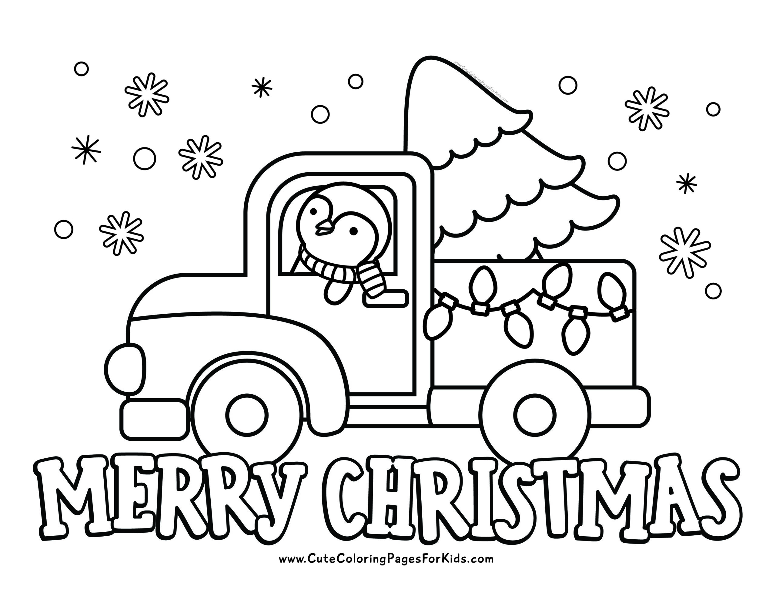Christmas Coloring Pages: 25 Cute, Free Printable Downloads - Cute ...
